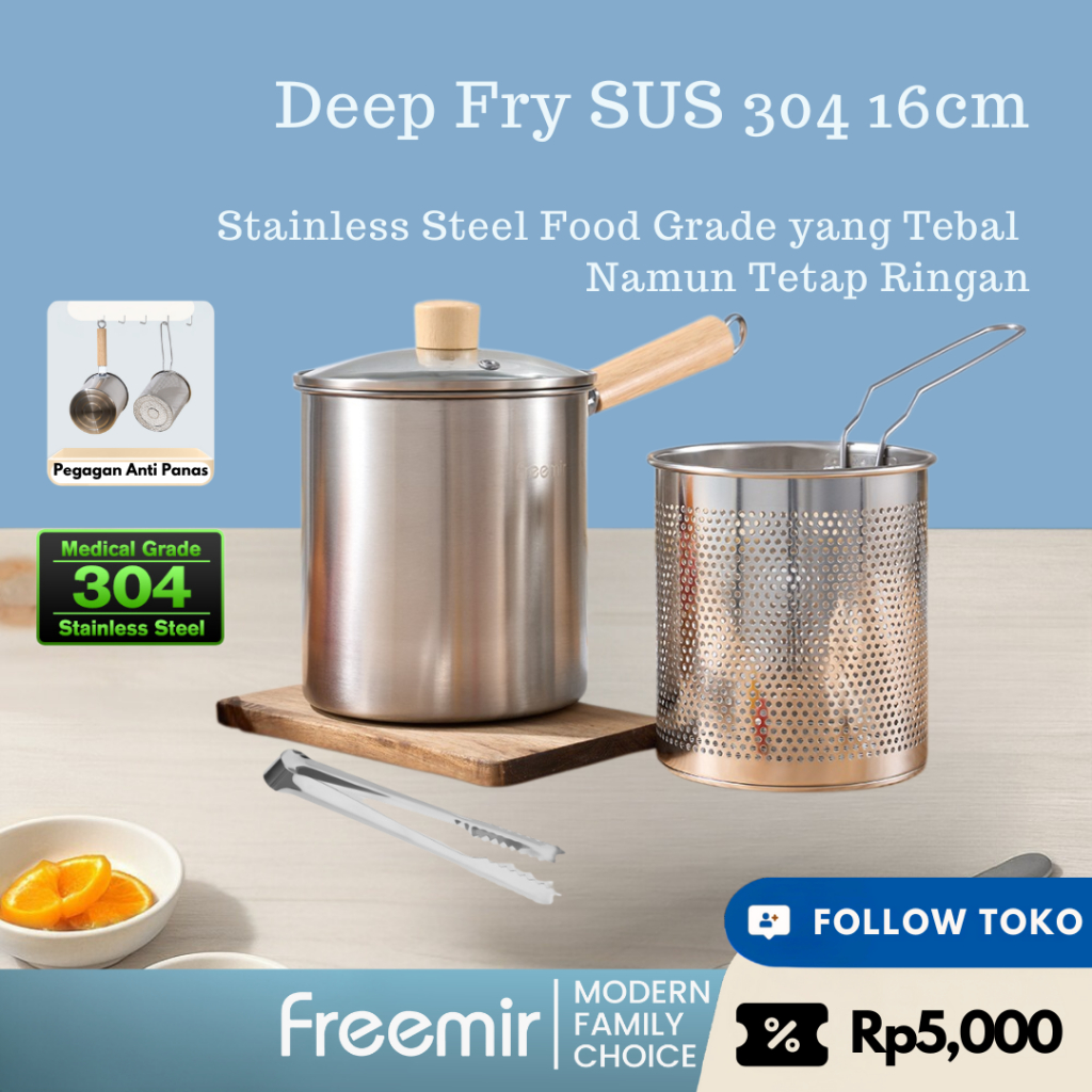 Jual [SPECIAL] freemir 4in1 Deep Fryer 304 Kentang Saringan Minyak ...