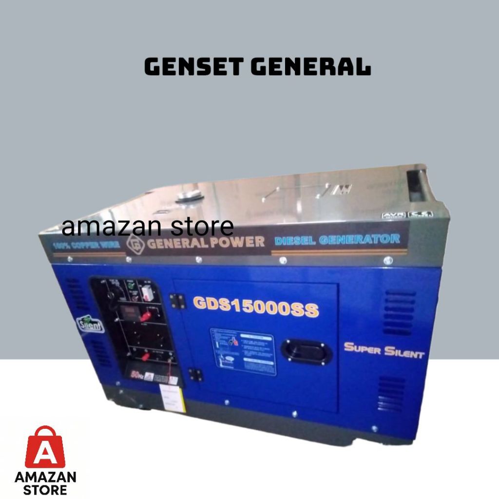 Jual Mesin Genset General Silent Diesel/Solar 10000 watt 12.5KVA ...