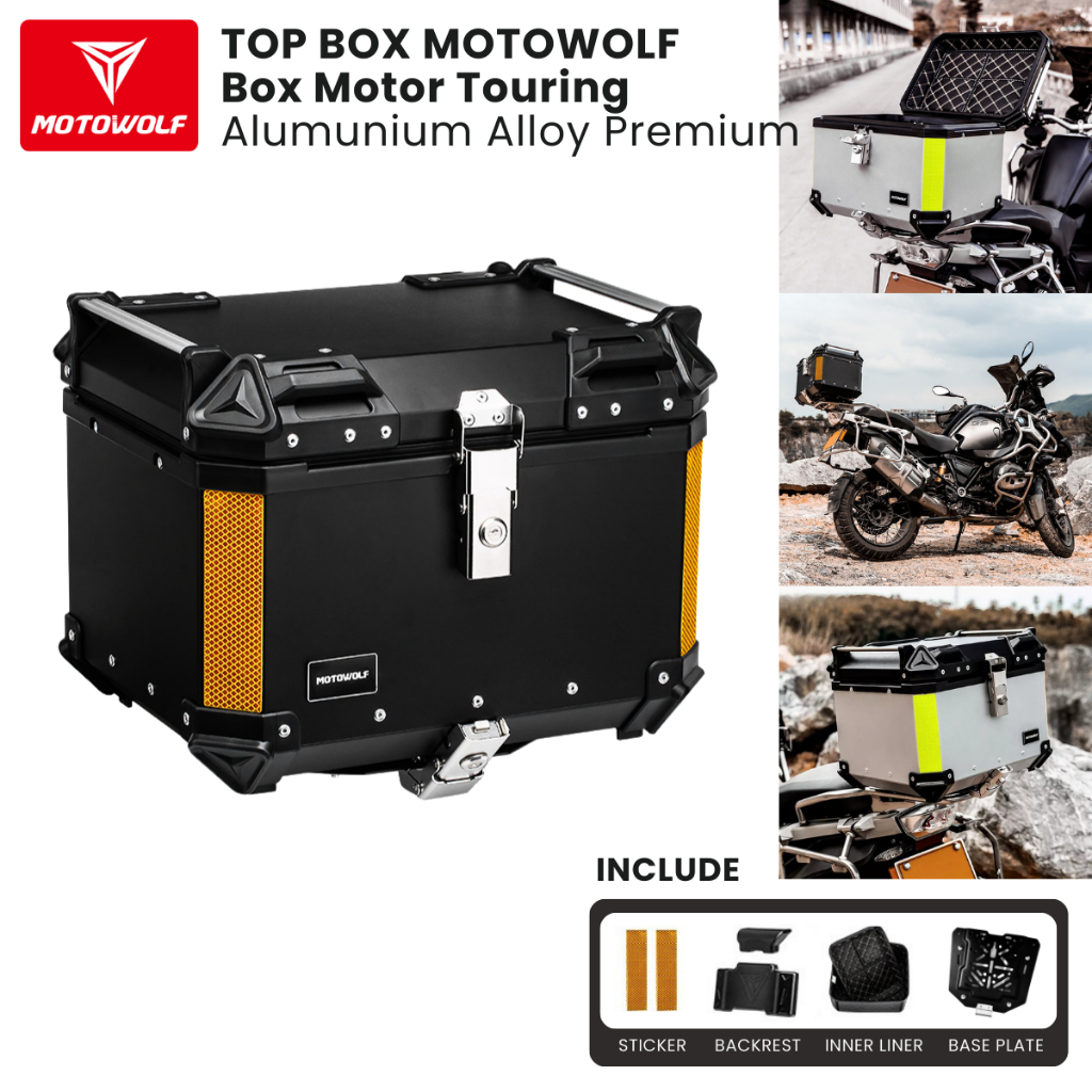 Jual Top Box Motowolf Box Motor Touring Almunium Alloy Premium Original ...