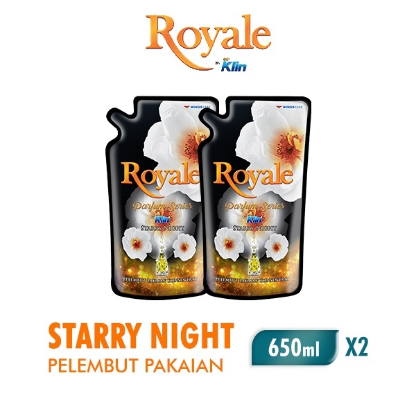 Jual So Klin Royale Softener White Starry Night Pouch 2 x 650 mL ...
