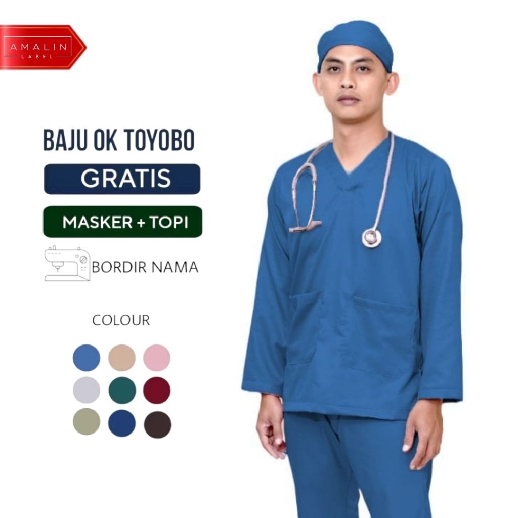 Jual (FREE BORDIR NAMA) Doctor`s Scrub/Set Baju Celana Jaga OKA OK ...