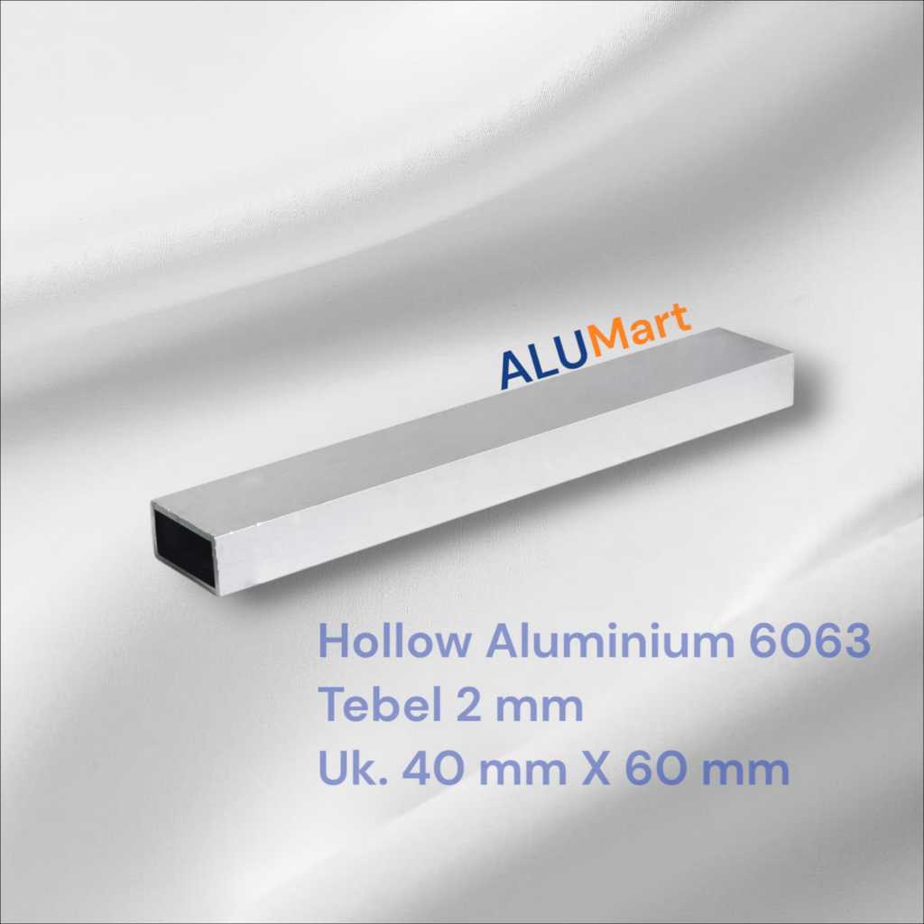 Jual Hollow Aluminium 6063 40 mm X 60 mm X T. 2 mm X 500 mm | Shopee ...