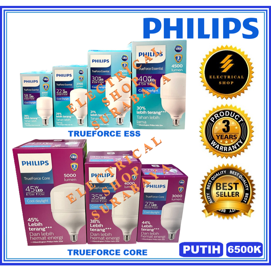 Jual PHILIPS LAMPU LED TRUEFORCE 18W 20W 22W 25W 30W 35W 40W 45W CORE ...