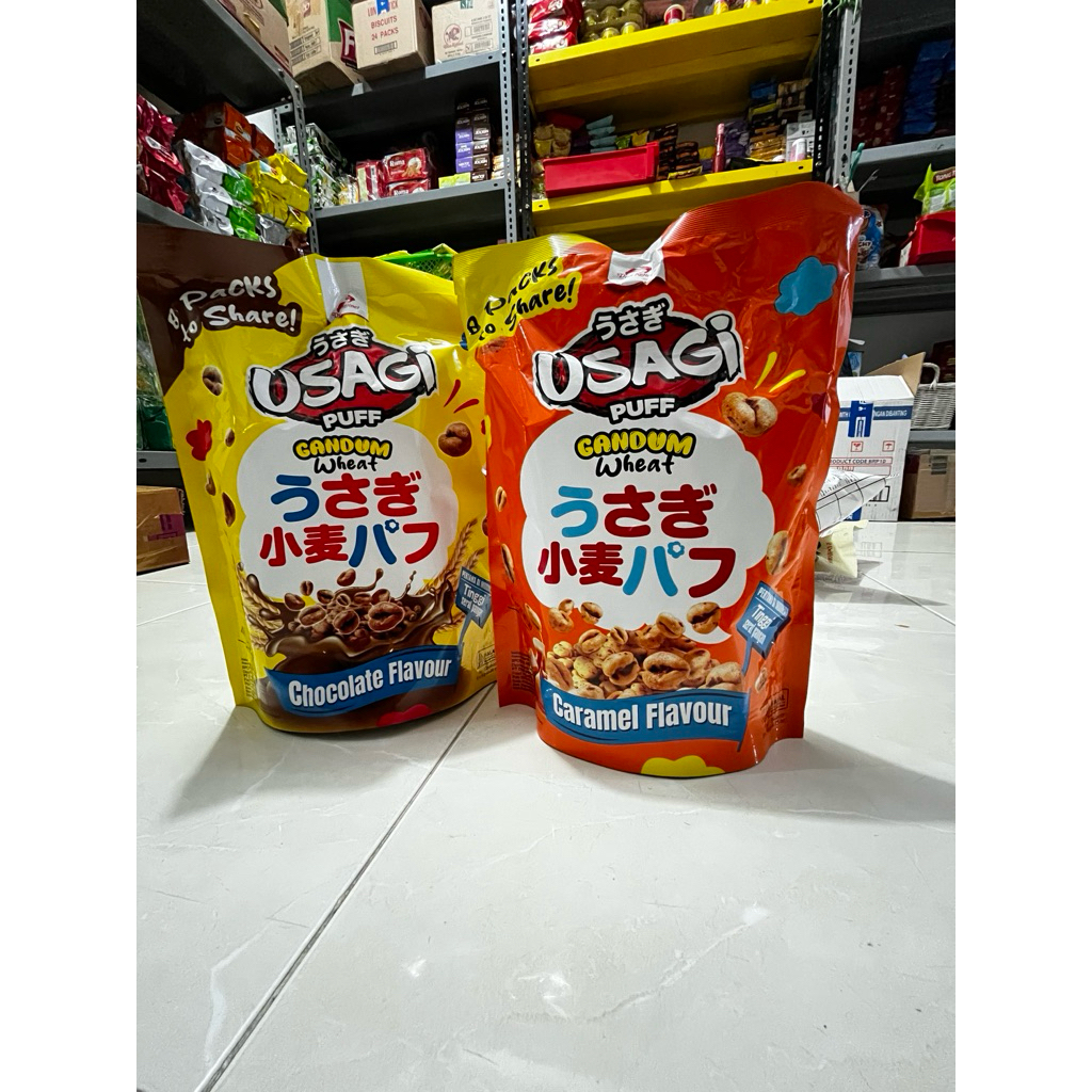 Jual usagi puff gandum SHAREPACK 64 gram caramel / coklat | Shopee ...