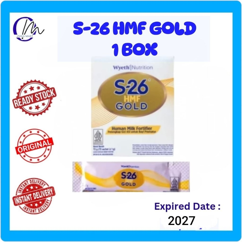 Jual (READY Langsung Kirim) S-26 HMF (HUMAN MILK FORTIFIER) GOLD 1 BOX ISI 72 SACHET UNTUK ...