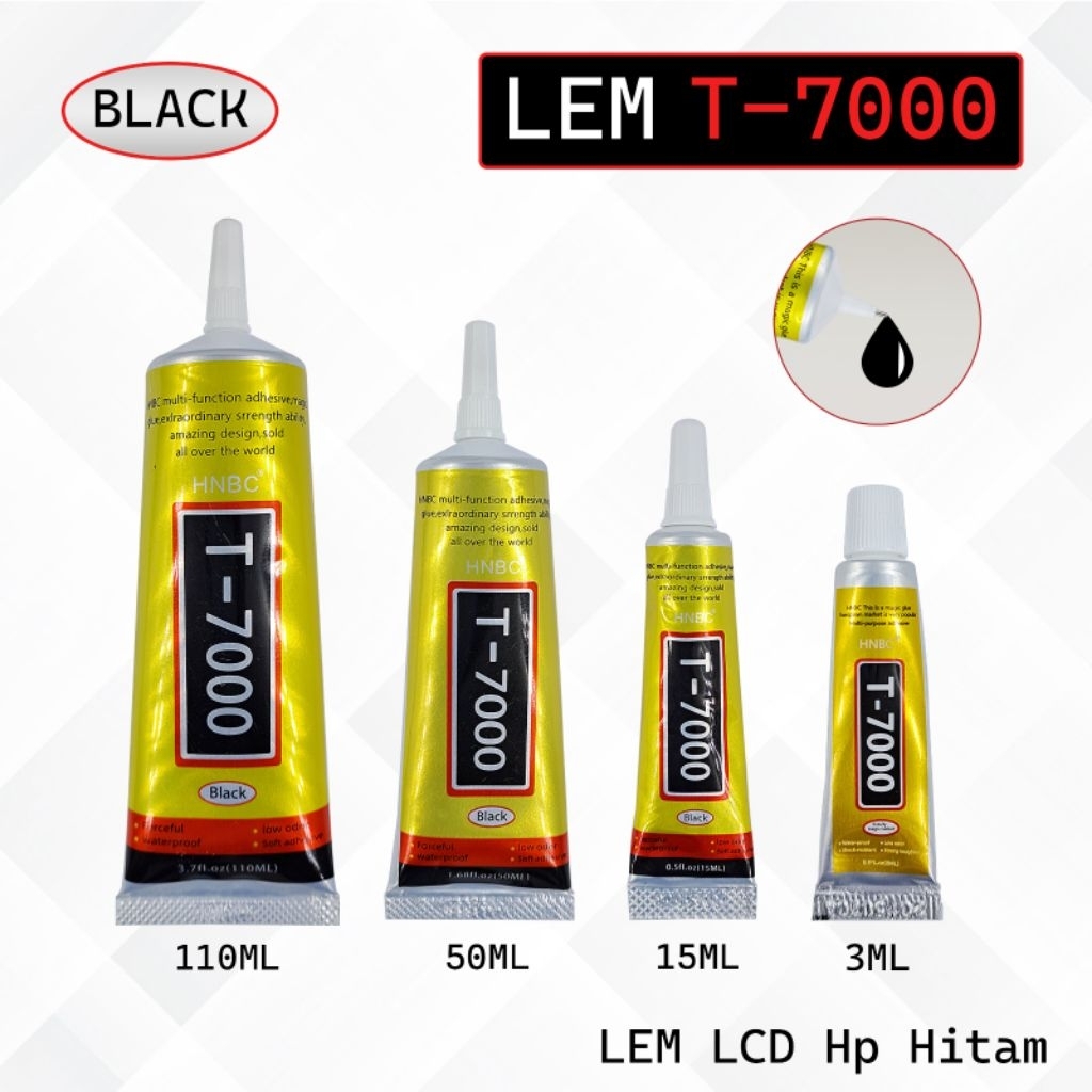 Jual LEM LCD HP T-7000 (BLACK) MULTIGUNA 110ML/50ML/15ML | Shopee Indonesia