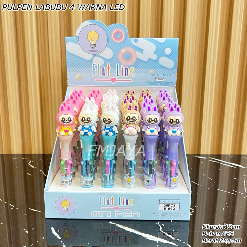 Jual [FM] PULPEN LABUBU 4 WARNA LED || BALLPOINT MOTIF KARAKTER || PEN ...