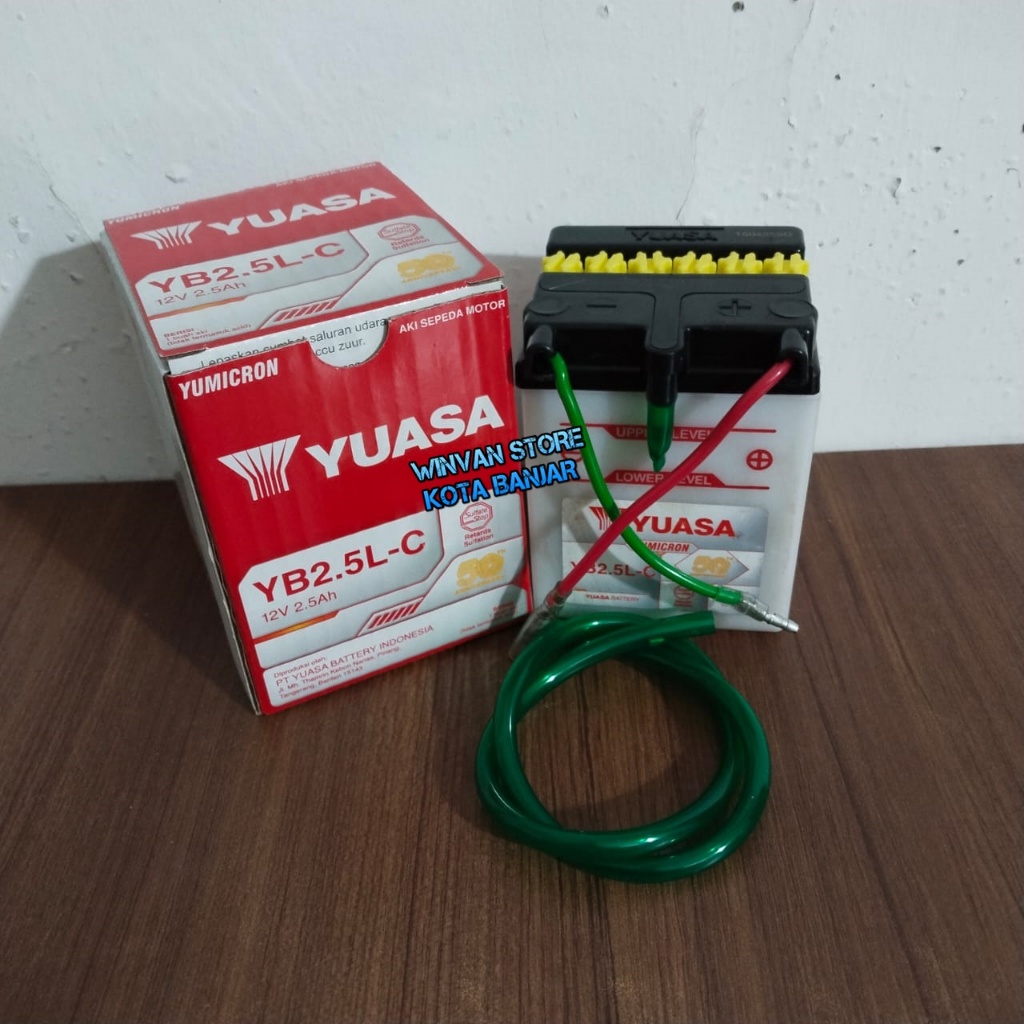 Jual Aki Yuasa YB2,5L-C Yamaha V75 V80 Robot V80 excellent Ugrade Accu 12Volt | Shopee Indonesia