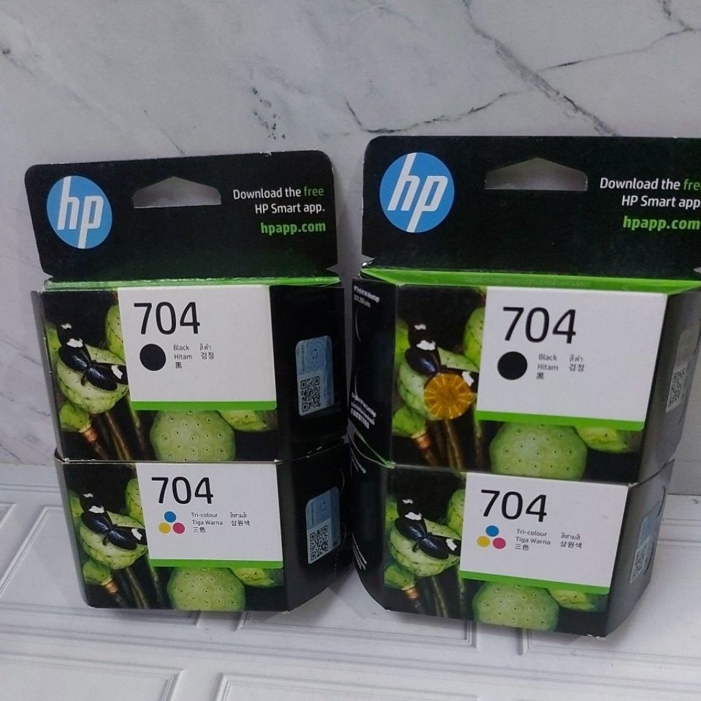 Jual TINTA HP 704 VARIAN COLOR DAN BLACK ORIGINAL | Shopee Indonesia