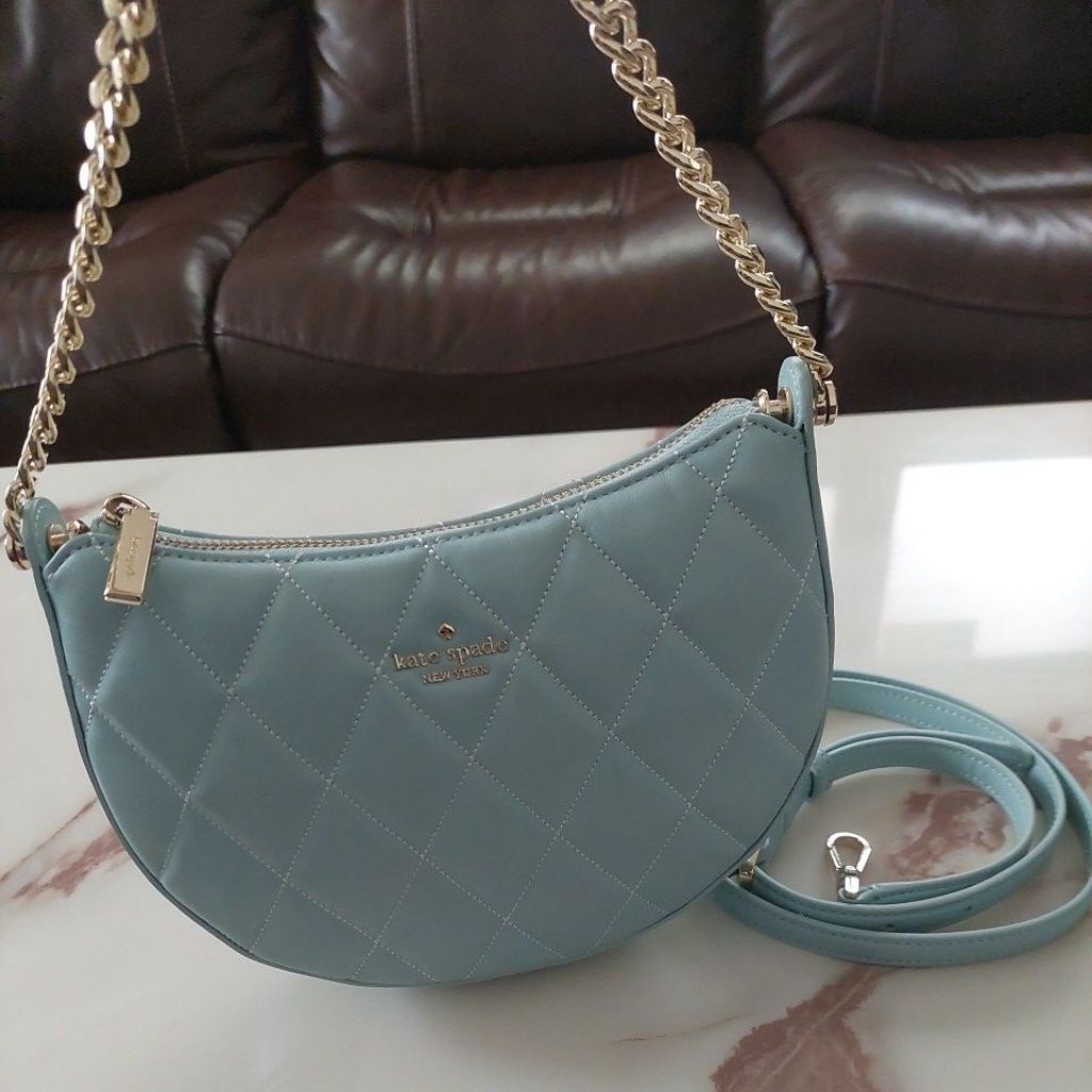Jual Preloved Kate Spade Carey Smooth Quilted Leather Zip Top Crossbody ...