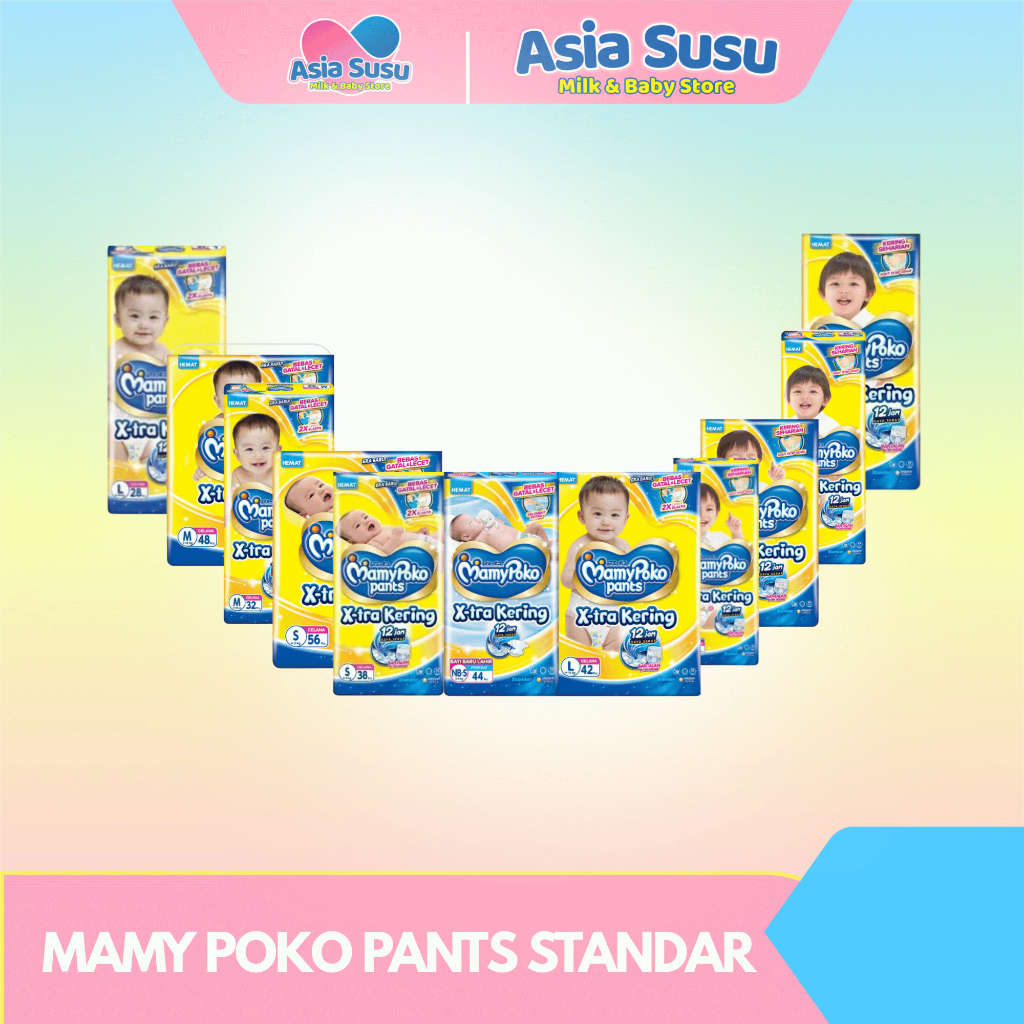 Jual MAMY POKO PANTS STANDAR XTRA KERING S38 M32 L28 XL26 XXL24 S56 M48 ...