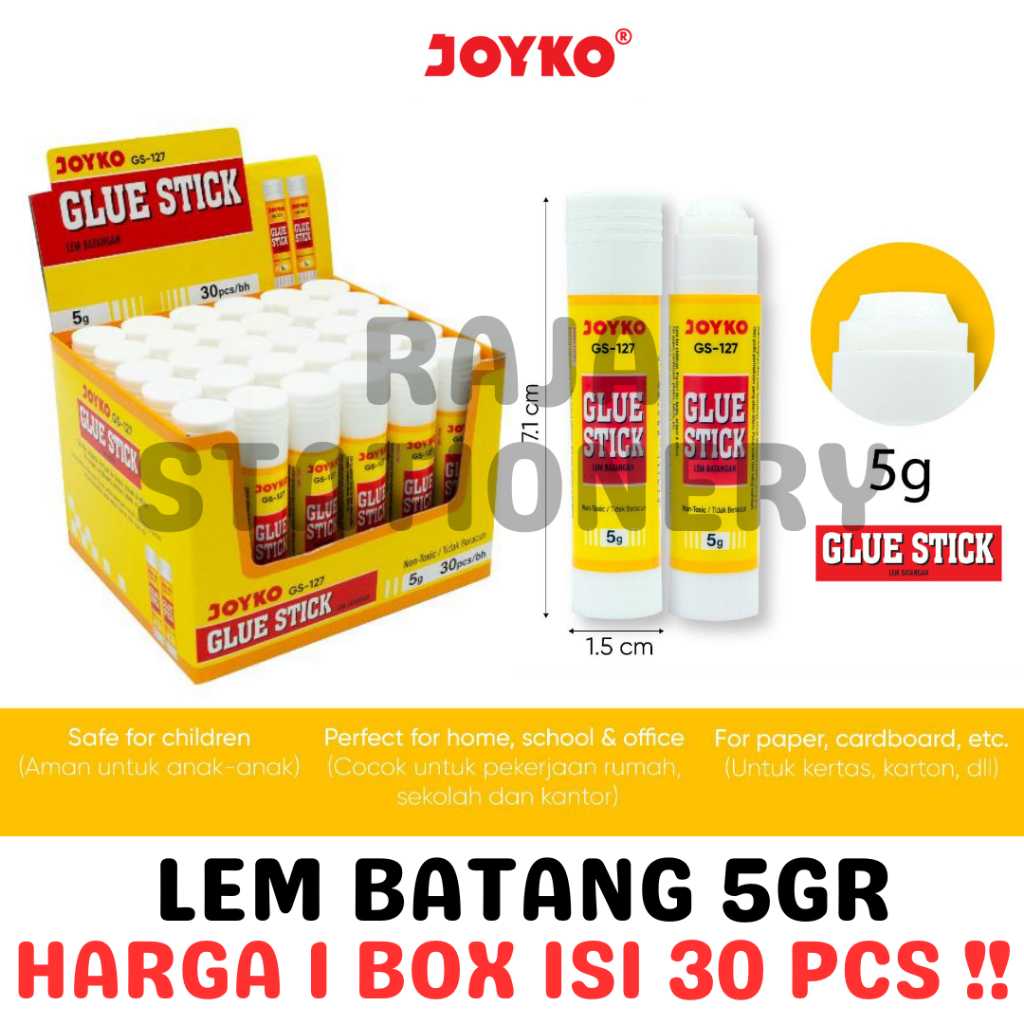 Jual JOYKO GLUE STICK 5g MINI LEM BATANG LEM STIK JOYKO KERTAS KECIL 5 ...