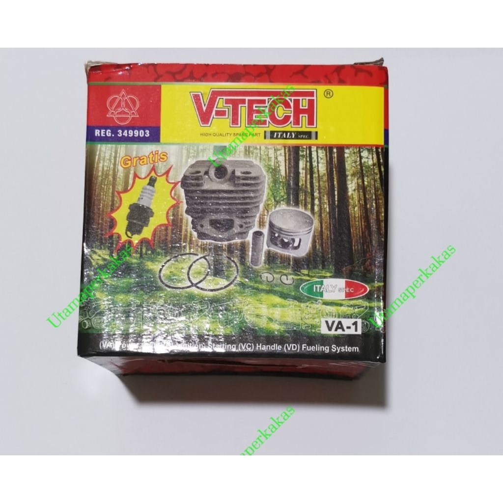 Jual Cylinder Blok Assy Mesin Chain Saw Kecil 45.2MM Turbo Vtech ...