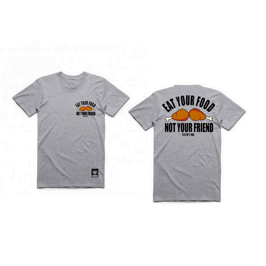 Jual T-Shirt TESTIFY INC. Eat Your Food / Kaos Distro | Shopee Indonesia
