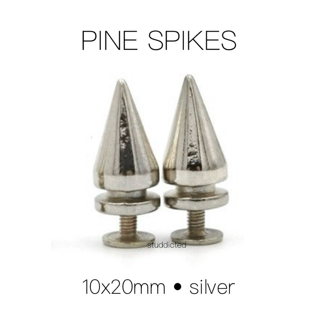 Jual Cone Pine Spikes 10x20mm Screwback Studs Mote Punk Duri Metal ...