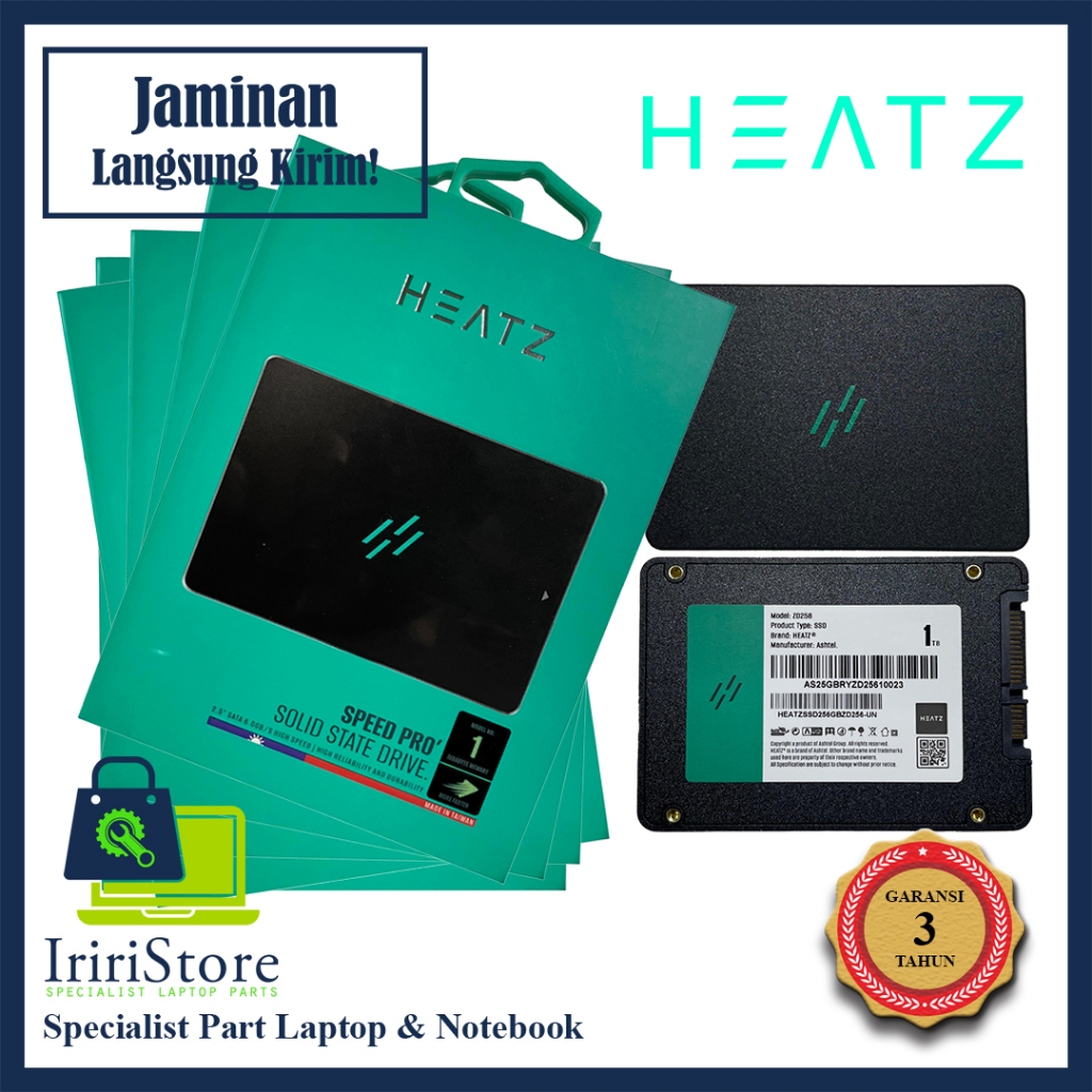 Jual SSD Heatz 128GB / 256GB / 512GB / 1TB Solid State Drive SATA 2.5 ...