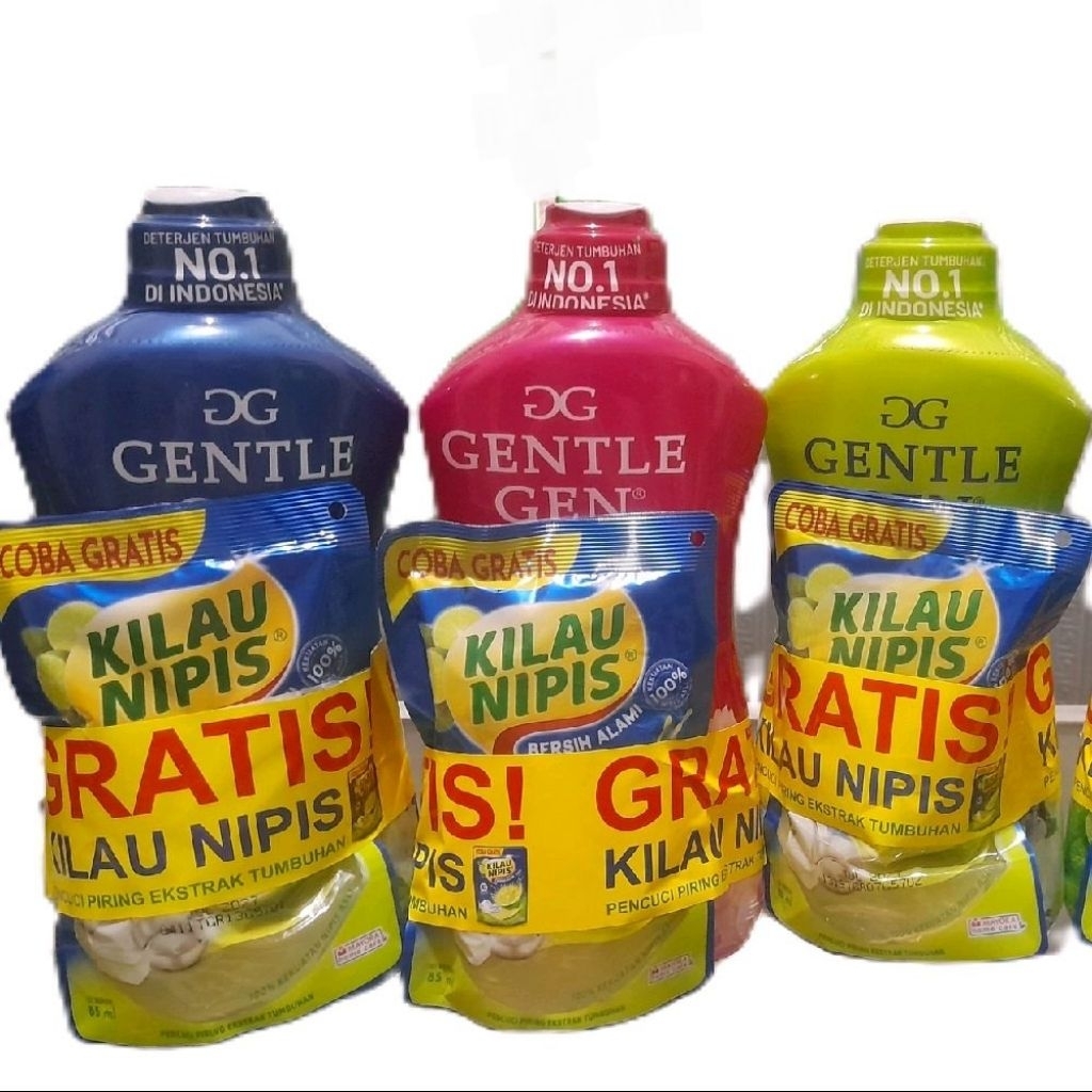 Jual Gentle Gen Detergen Cair Konsentrat 700ml free Pencuci piring 85ml ...