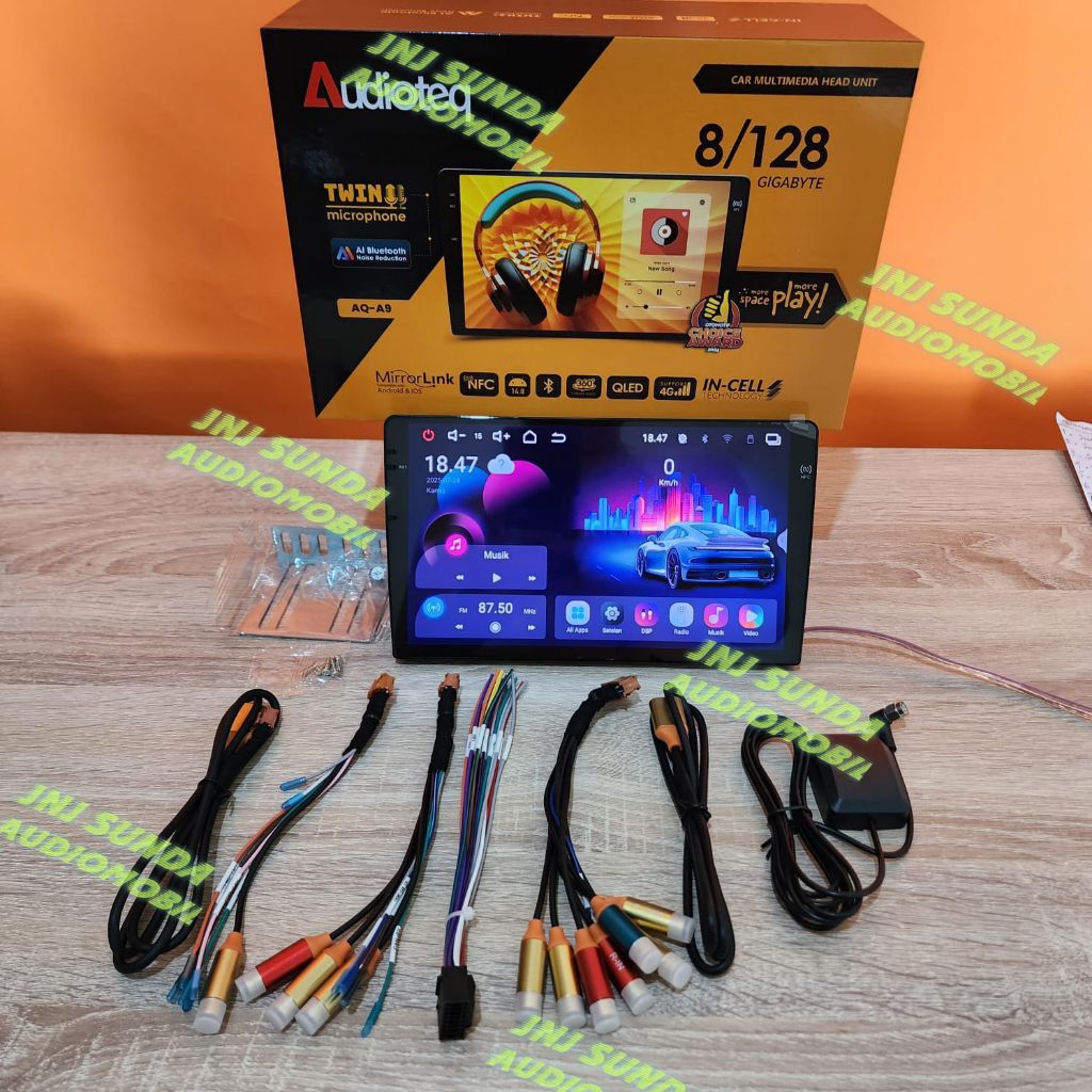 Jual Head unit android 9 inch audioteq ram 8 gb / rom 128 gb NFC layar ...