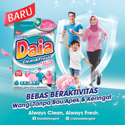 Jual Daia Deterjen Bubuk Clean & Fresh Hijab 1.5 kg | Shopee Indonesia