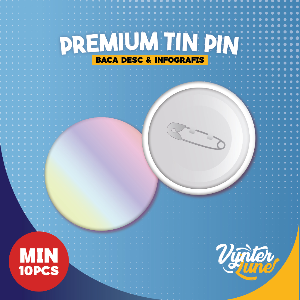 Jual [MINIMAL 10PCS] Custom Premium Tin Button Pin - by VYNTERLUNE ...