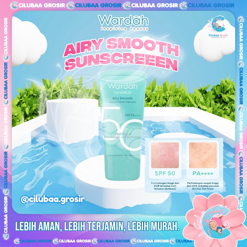 Jual WARDAH UV Shield Airy Smooth Sunscreen 25ml || Sunscreen Serum ...
