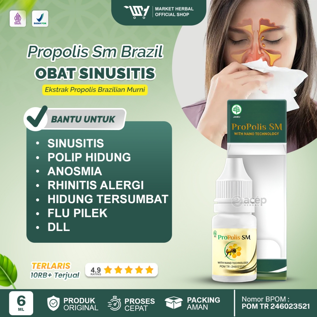 Jual Obat Sinusitis Polip Hidung Pilek Anosmia Rhinitis Gangguan ...
