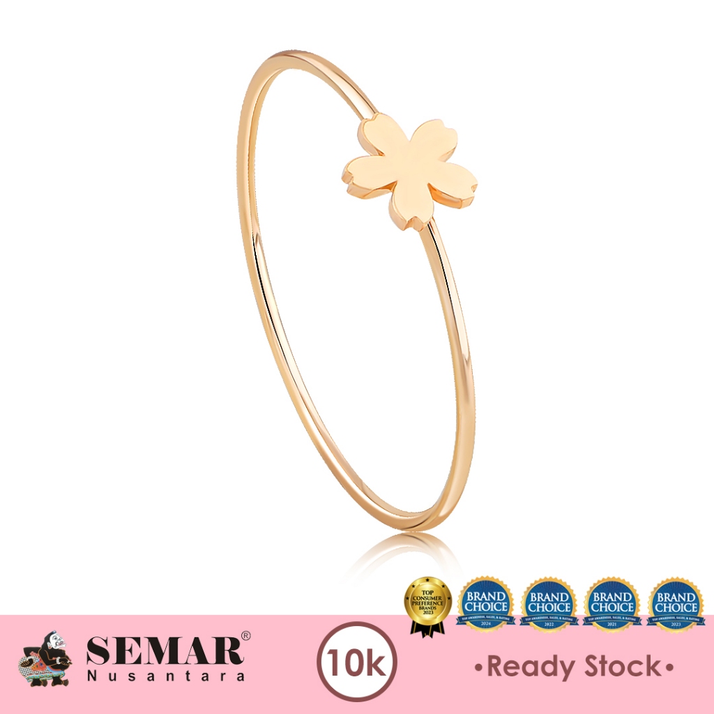 Jual Cincin Emas Dainty Sakura Bloom Gold 10K Semar Nusantara | Shopee Indonesia