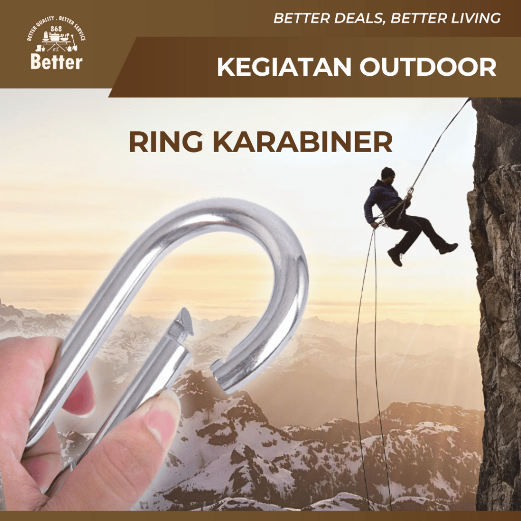 Jual Karabiner Hook Stainless Steel Carabiner Outdoor Gantungan Hammock ...