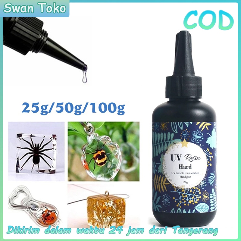 Jual 25/50/100g Resin Uv Bening / Resin Uv Hard / Lem Uv Resin Hard ...