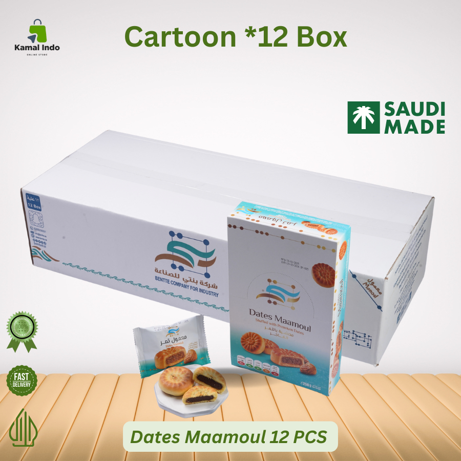 Jual Bentte Maamoul Biskuit Kurma Arab Karton 1 Dus 12 Box Grosir | Kue ...