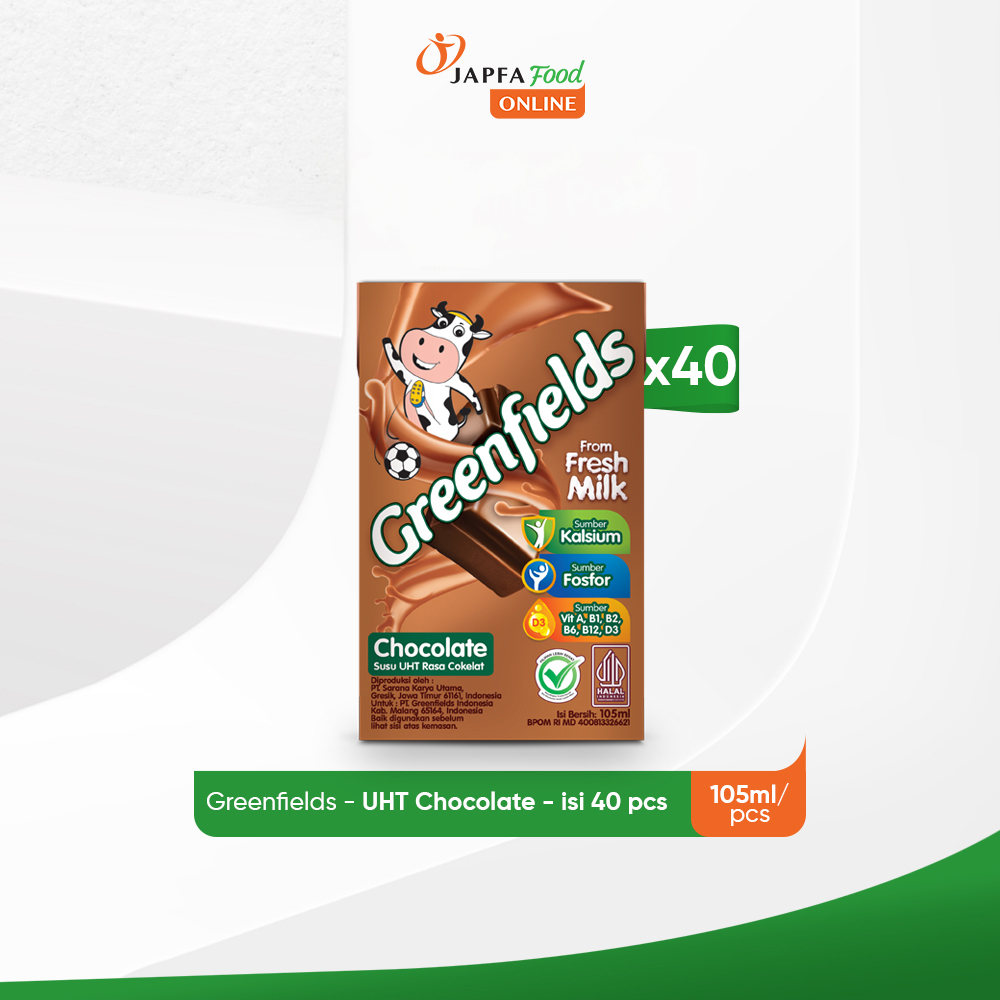 Jual Greenfields Susu UHT Chocolate 105 ml - Isi 40 pcs - 100% Fresh ...
