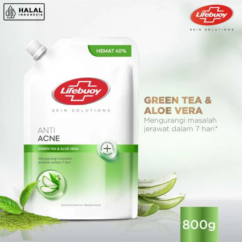 Jual Lifebuoy Matcha Green Tea Body Wash Pouch [800 mL] | Shopee Indonesia