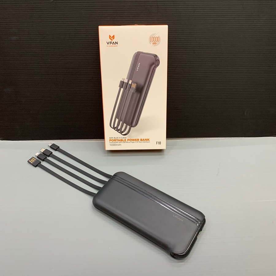 Jual PB VFAN F10 Power bank 10000mah 4in1 5V/2A | Shopee Indonesia