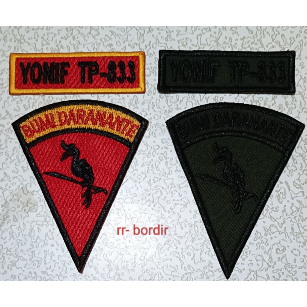 Jual atribut TNI yonif TP 833 | Shopee Indonesia