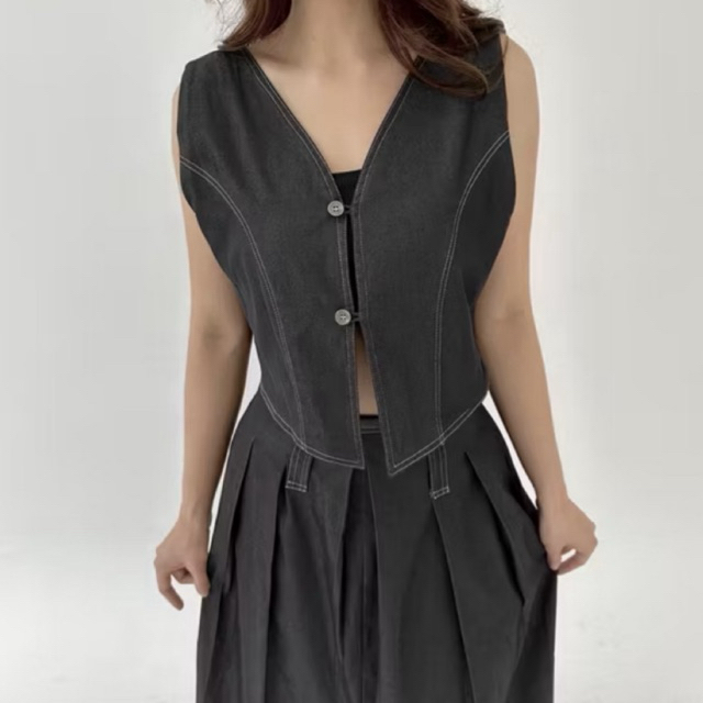 Jual JO VEST - Vest Rompi Wanita Atasan Top Murah Halter Neck Tank Top ...