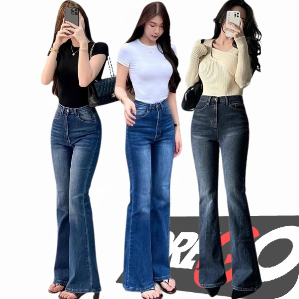 Jual OREGO Highwaist Cutbray Jeans Retro 114 - Celana Jeans Cutbray ...