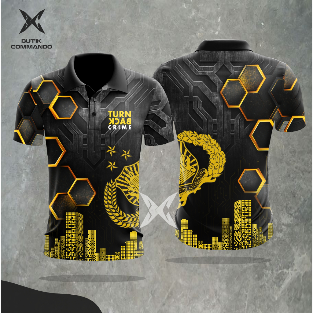 Jual Jersey Polri Polo Shirt Fullprint Kaos Berkerah Dinas Polisi ...