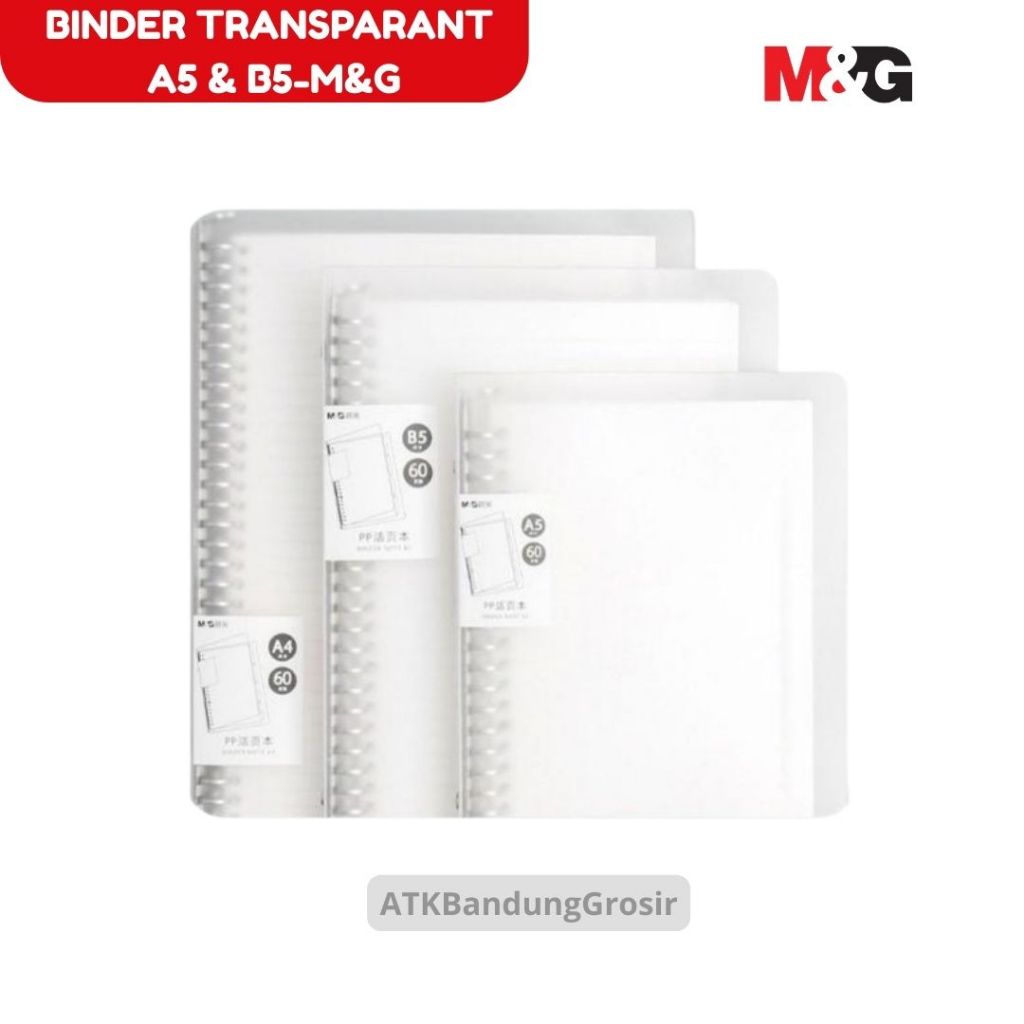 Jual Binder Tali A5 Tranparan M&G Transparent Binder Note Tali Cover ...
