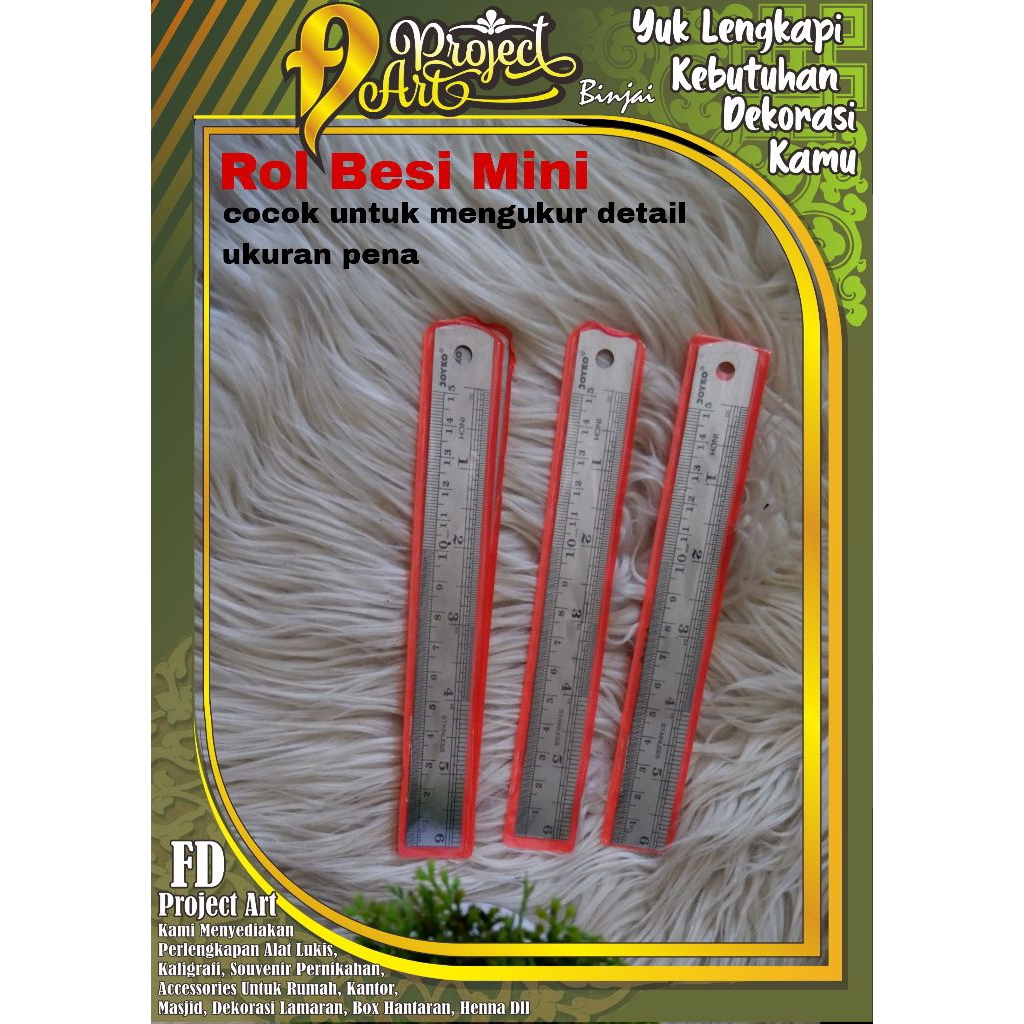 Jual Penggaris Besi/Rol Besi Mini | Shopee Indonesia