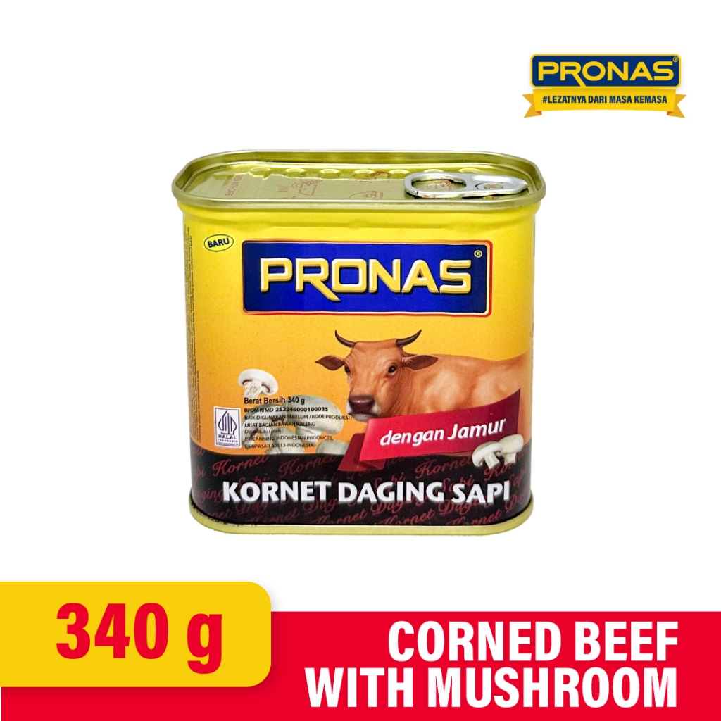 Jual PRONAS Kornet Sapi dengan Jamur 340 gr | Shopee Indonesia