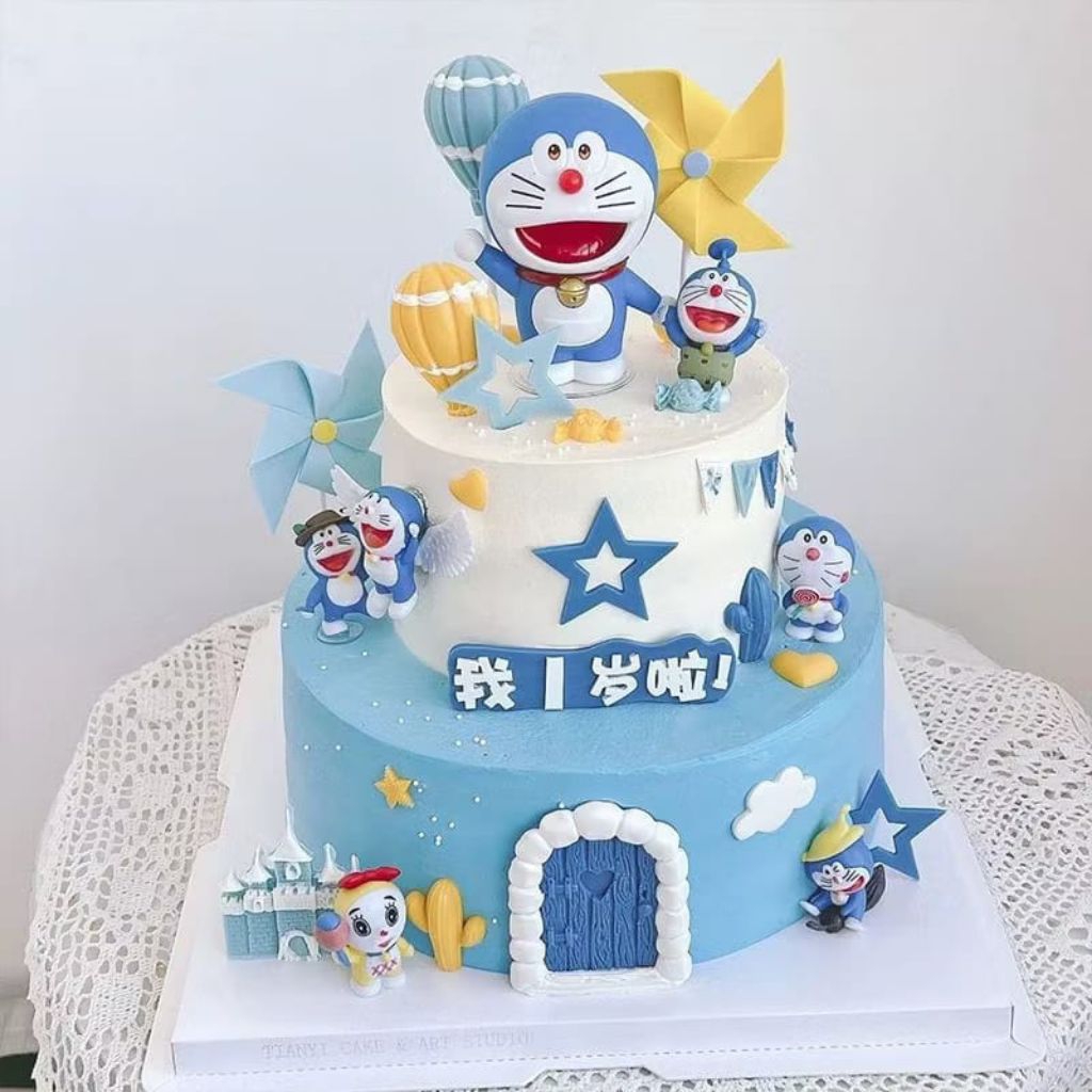 Jual {JY} TOPPER CAKE DORAEMON / PAJANGAN KUE ULANG TAHUN DORAEMON ...
