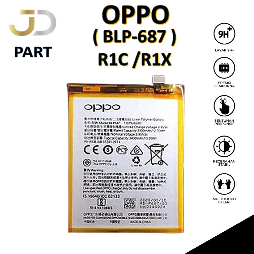Jual BATERAI OPPO BLP-687 OPPO R1C / R1X Batre Batrai Baterai ORIGINAL ...