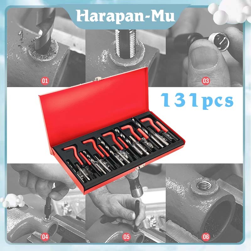 Jual Alat Pasang Recoil 131PCS / Recoil Helicoil Repair Tool Set Metrik ...
