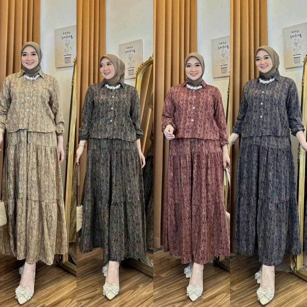 Jual IL - Setelan Rok Ayura Wanita Kekinian One Set Premium Jumbo One ...