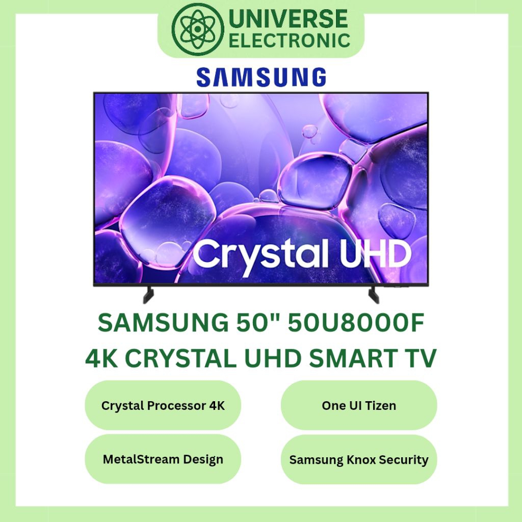 Jual SAMSUNG 50U8000F 4K CRYSTAL UHD SMART TV 50 Inch | Shopee Indonesia