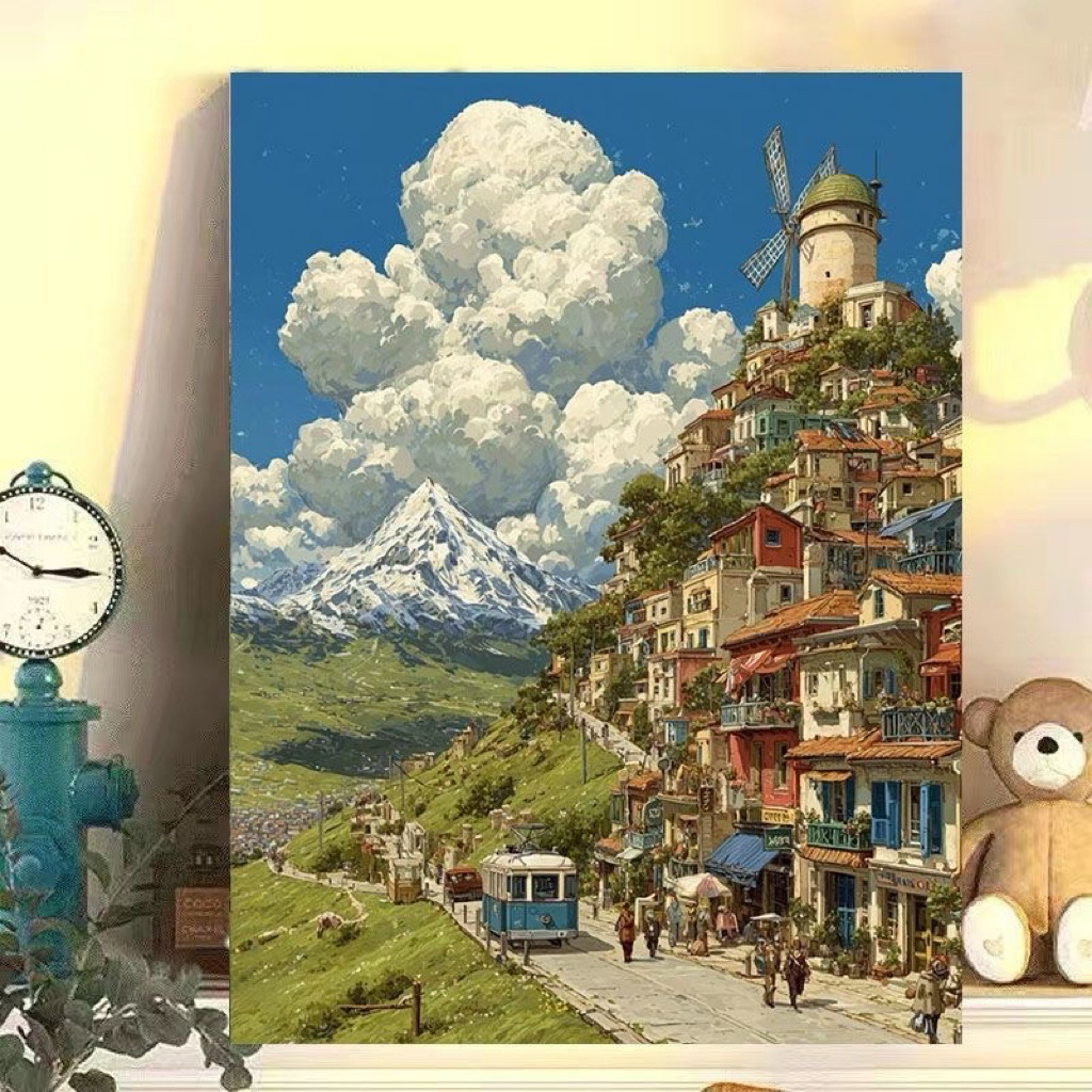 Jual Paint by number ghibli scenery series | Shopee Indonesia