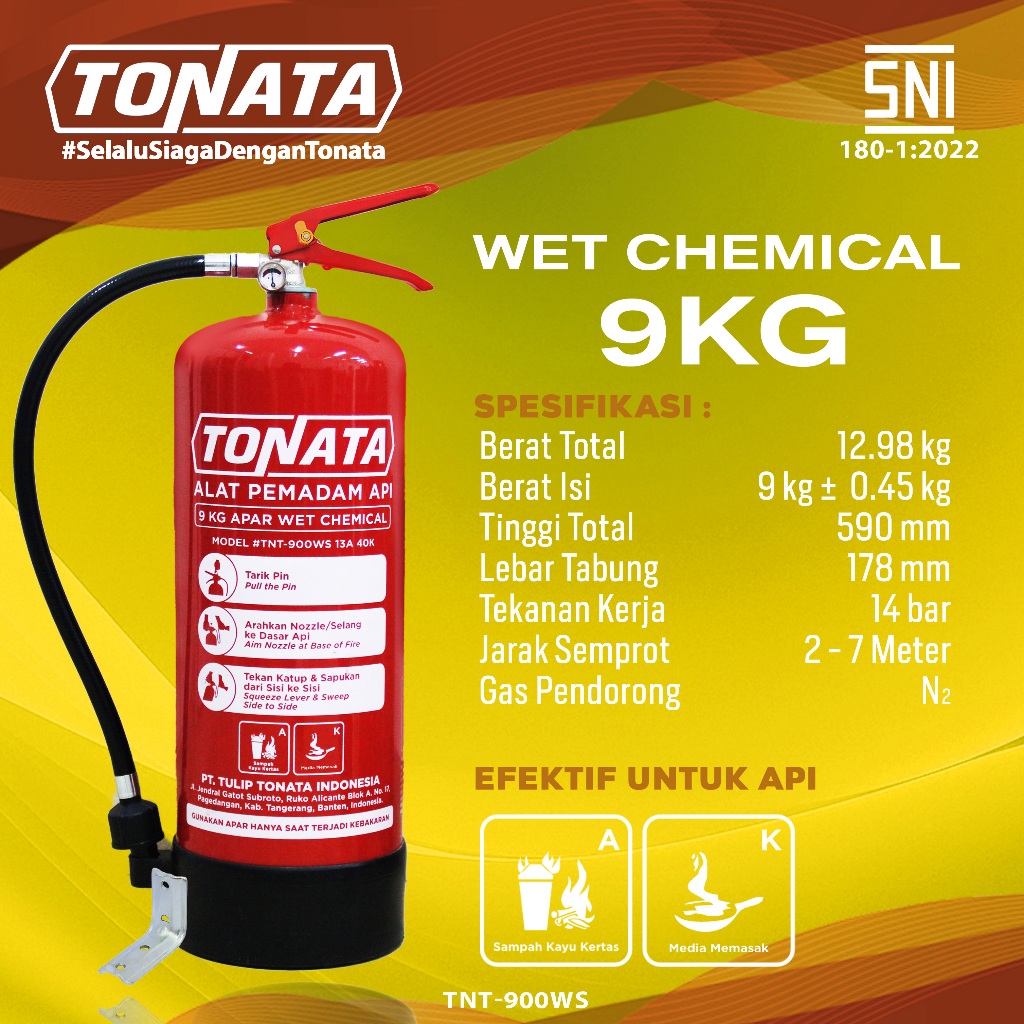 Jual Alat Pemadam Api Tonata SNI / APAR Wet Chemical 9 kg | Shopee ...