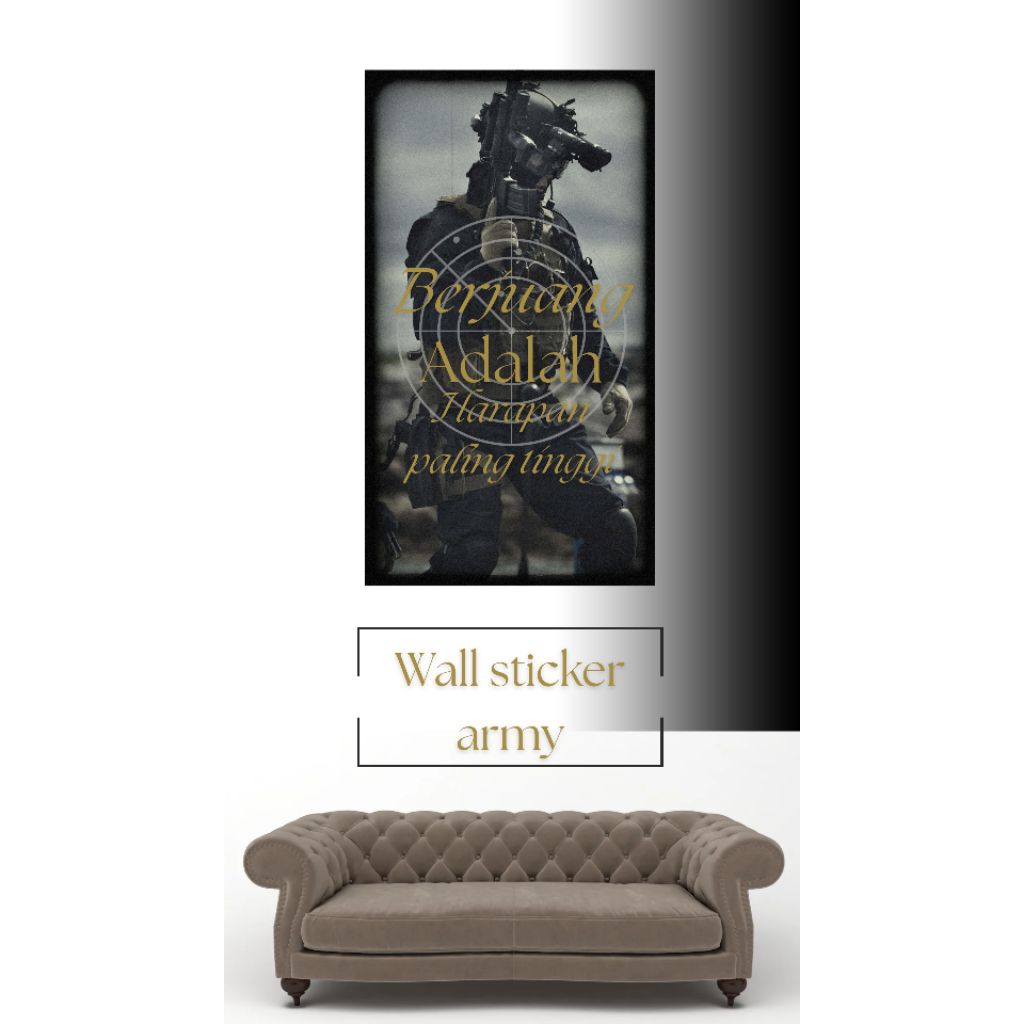 Jual Sticker poster hiasan dinding army koppasus 28x20cm | Shopee Indonesia