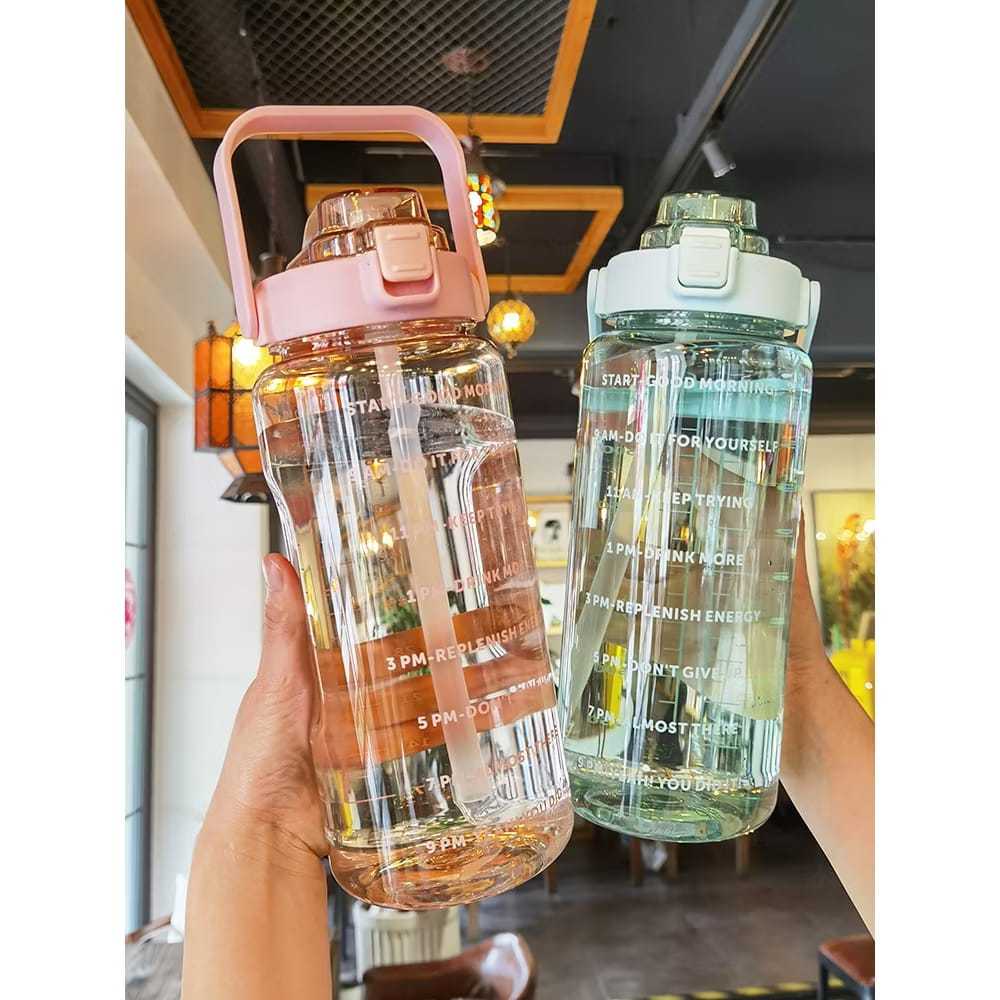 Jual Botol minum Jumbo 2 LITER Motivasi Penanda waktu Tritan Quifit ...