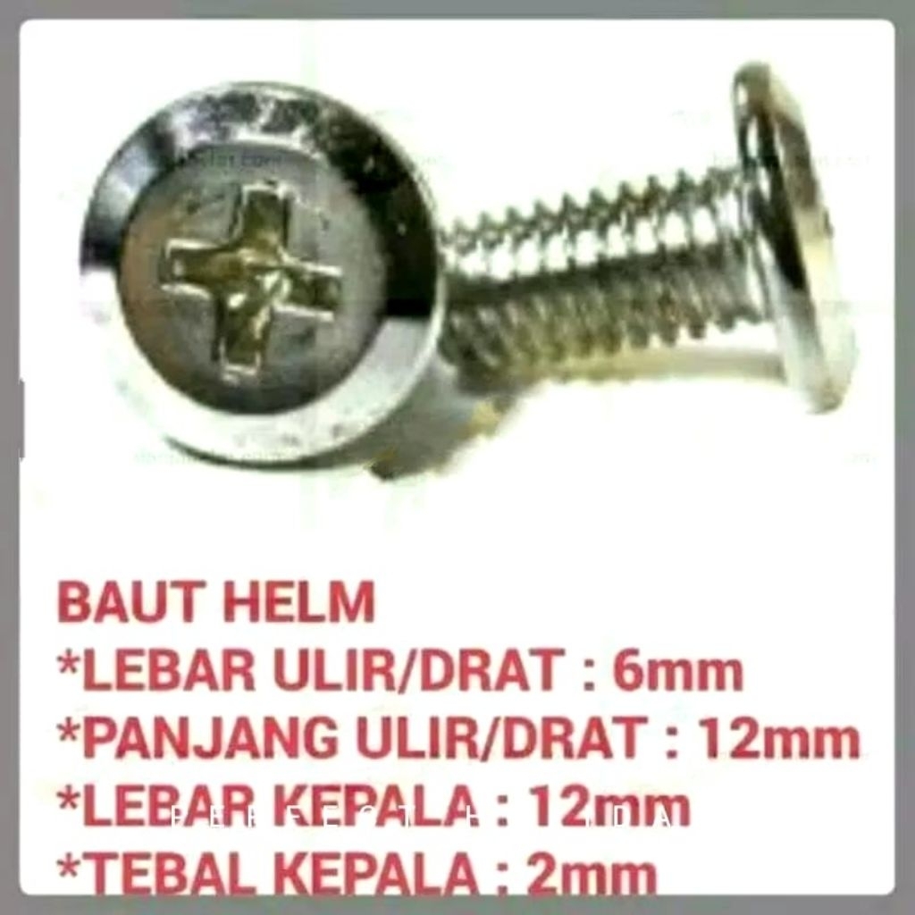 Jual Baut Helm gm evo bmc g2 topi mds / nhk predator baut helm ...